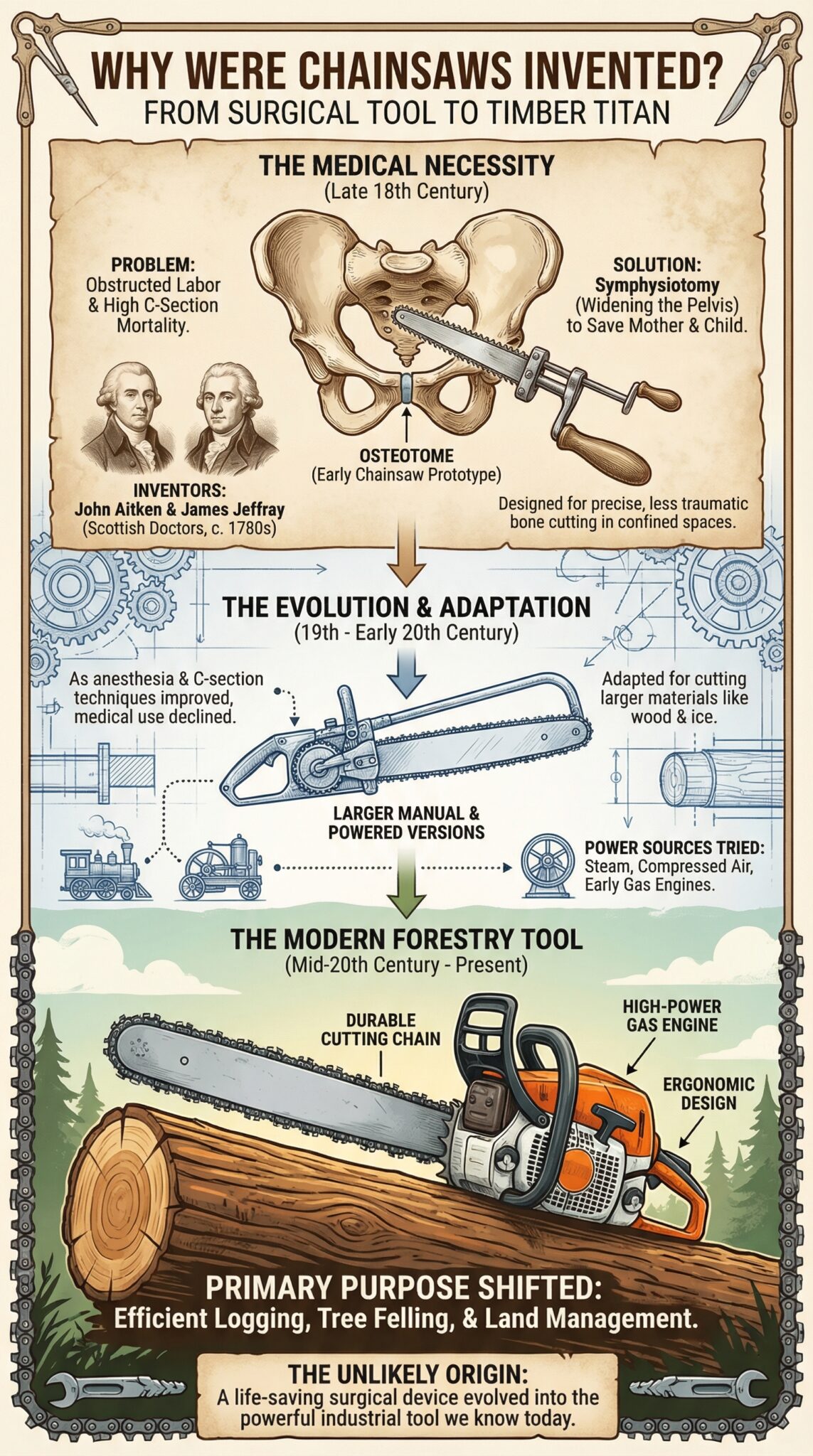 Why Were Chainsaws Invented? A Historical Shocking Perspective